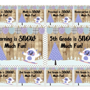 Learning is Snow Much Fun Yeti Winter Bulletin Board Kit With Headings ...