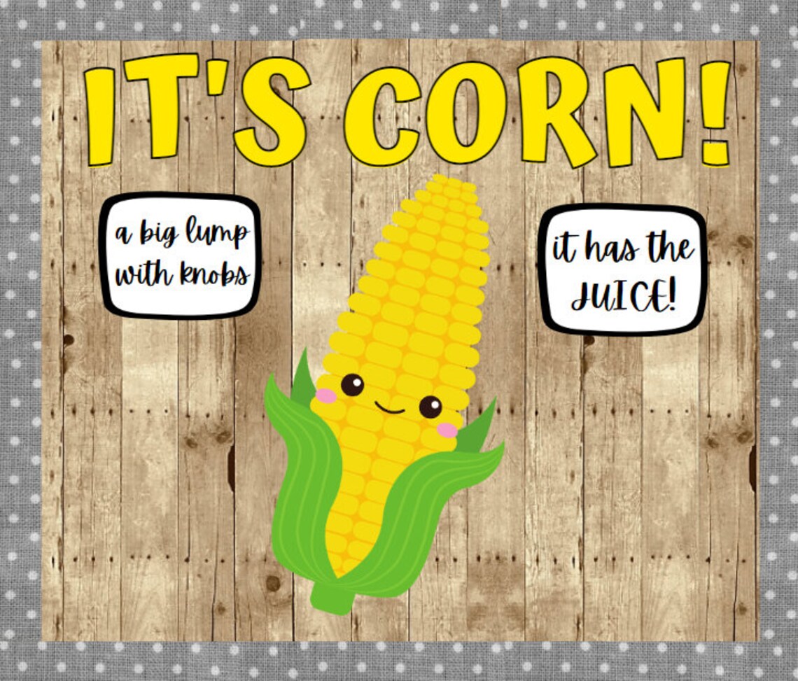 It's Corn! Bulletin Board / Adjectives Bulletin Board Kit / Digital ...