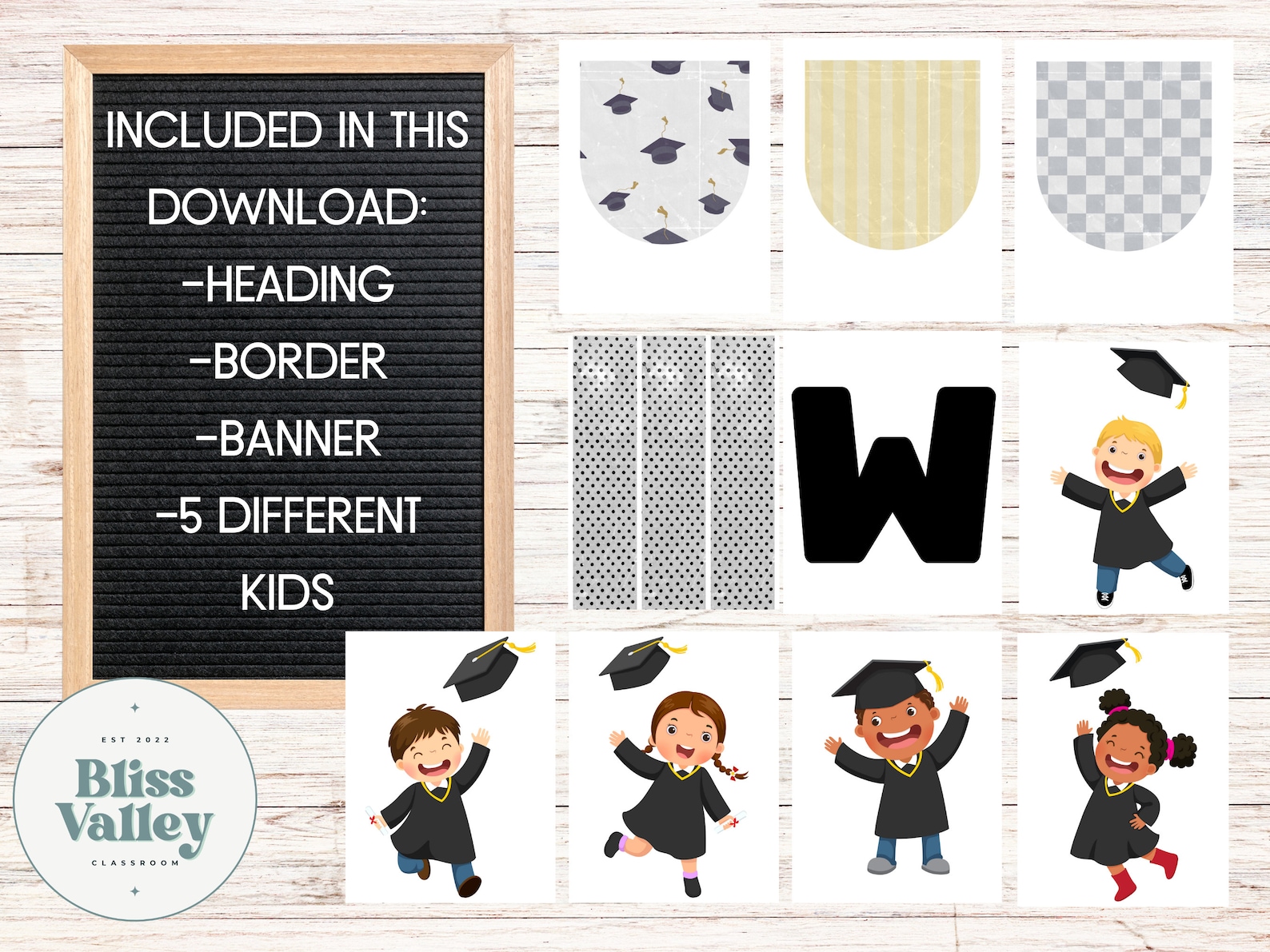 We Did It Printable Graduation Classroom Bulletin Board Kit or Door ...