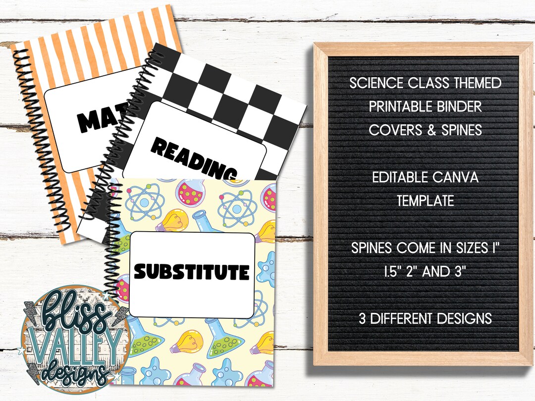Science Class Editable Printable Binder Cover and Spines | Teacher ...