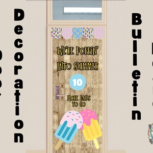 We're Poppin' Into Summer Countdown Printable Classroom Bulletin Board ...