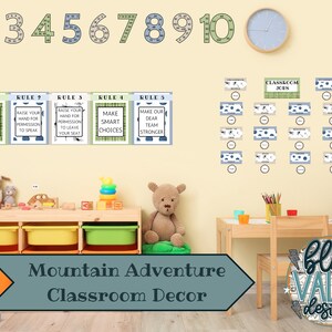 Editable Mountain Adventure Classroom Jobs Display Bulletin Board Kit ...