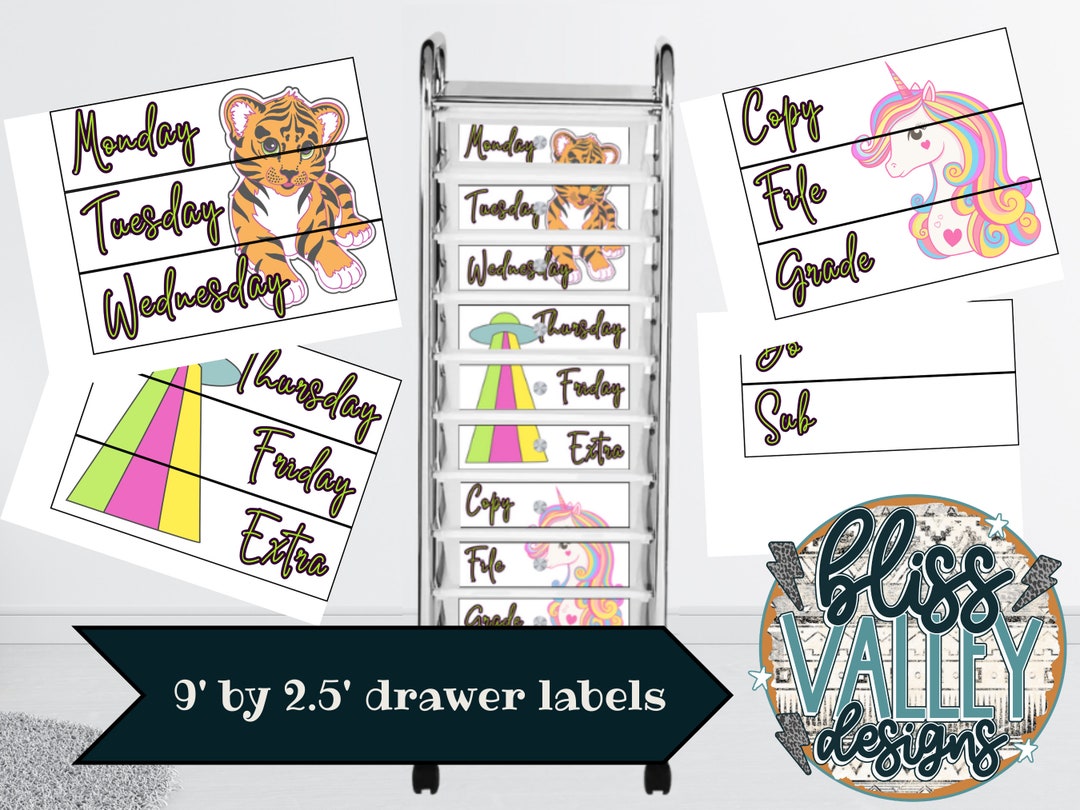 90's Retro Theme Drawer Labels | Printable | Classroom Décor | 10 ...