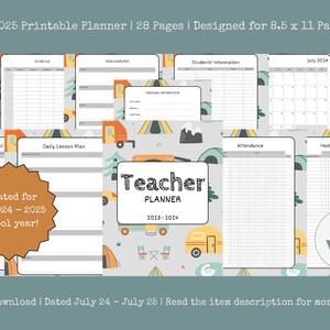 Camp Theme Printable Teacher Planner 2024-2025 | Summer School | Back ...