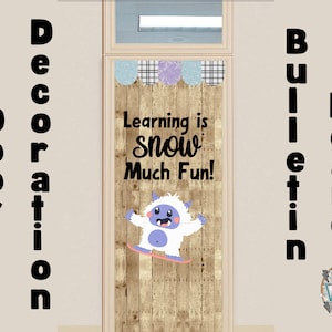 Learning is Snow Much Fun Yeti Winter Bulletin Board Kit With Headings ...