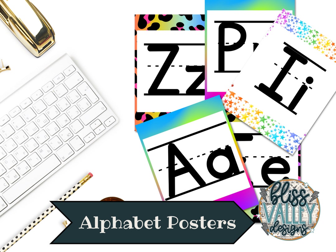 90's Retro Theme Alphabet Posters | Printable | Classroom Décor ...