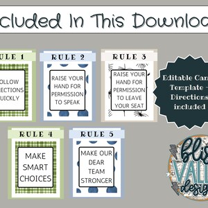 Editable Mountain Adventure Printable Classroom Rules Template Teacher ...