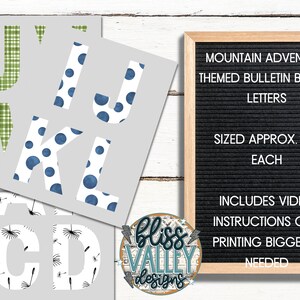 Mountain Adventure Themed Printable Bulletin Board Letter Set ...
