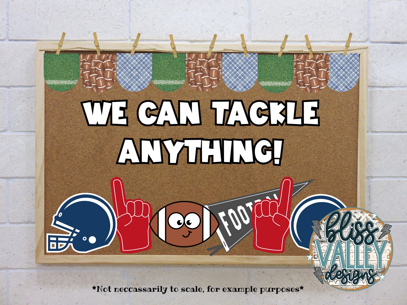 We Can Tackle Anything Winter Football Classroom Bulletin Board Kit ...