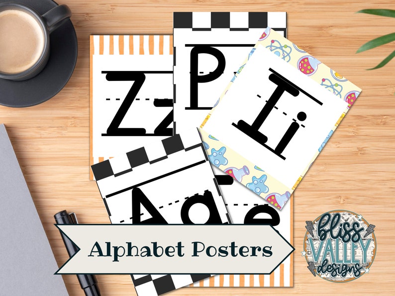 Carteles del alfabeto del aula de ciencias / Imprimible / Decoración ...