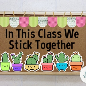 Cactus Classroom Door Decoration: Back to School Bulletin Board Kit ...
