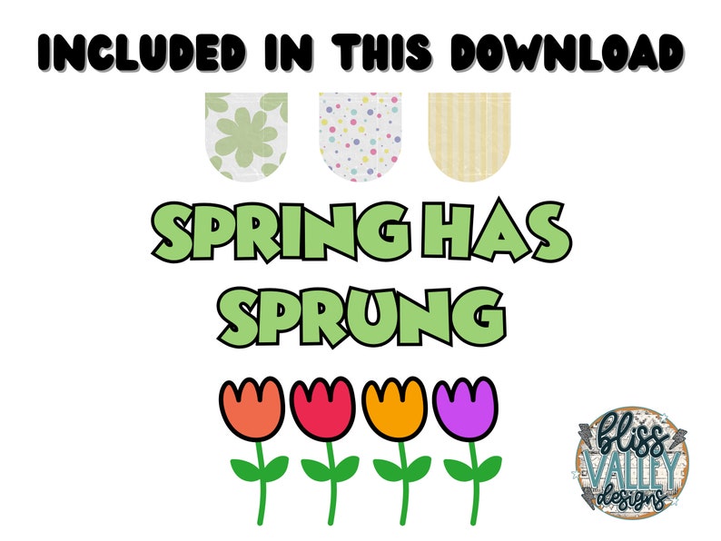 Spring Has Sprung Printable Classroom Bulletin Board Kit Etsy