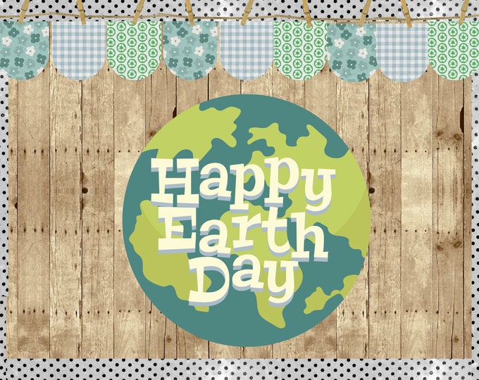 Earth Day Bulletin Board Kit | Printable Motivational Recycling ...