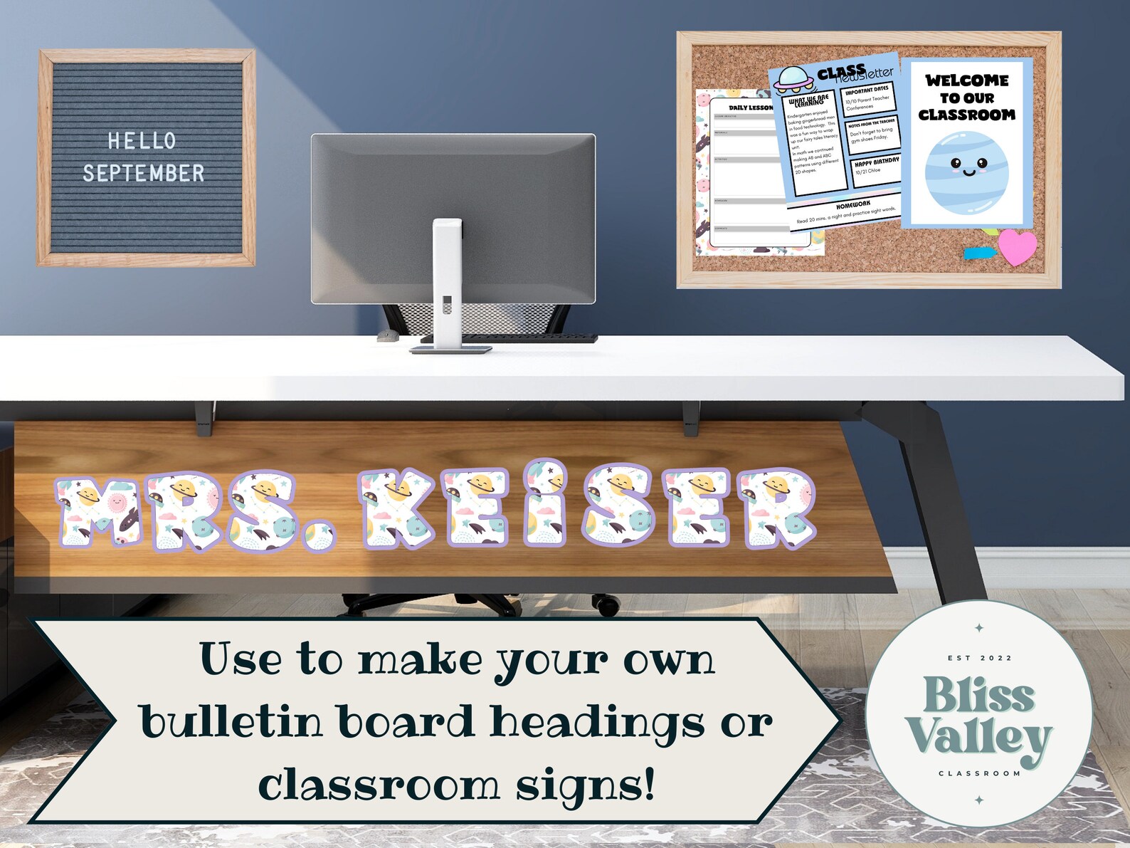 Editable Pastel Outerspace Class Theme Printable Classroom Decor Bundle ...