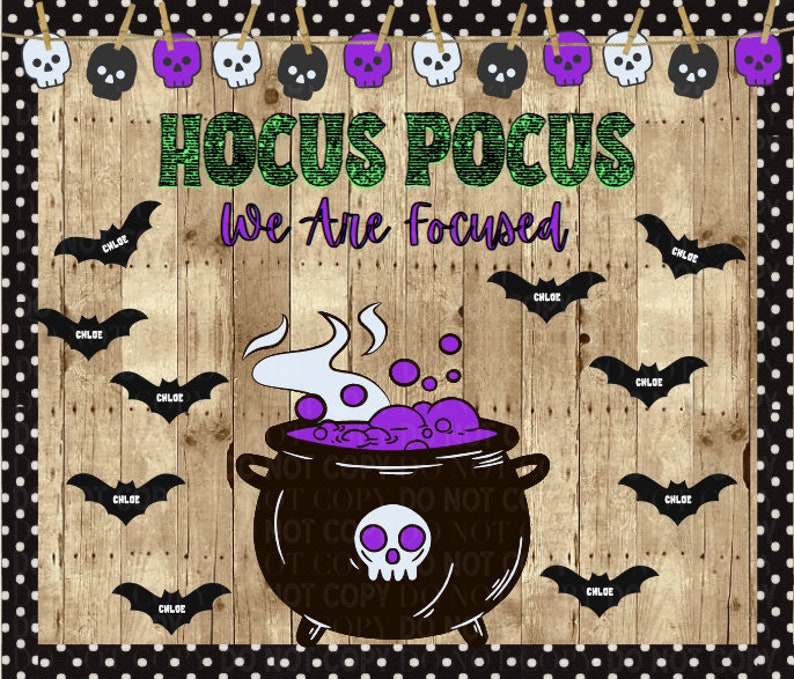 Hocus Pocus We Are Focused Editable Classroom Bulletin Board Kit Fall ...