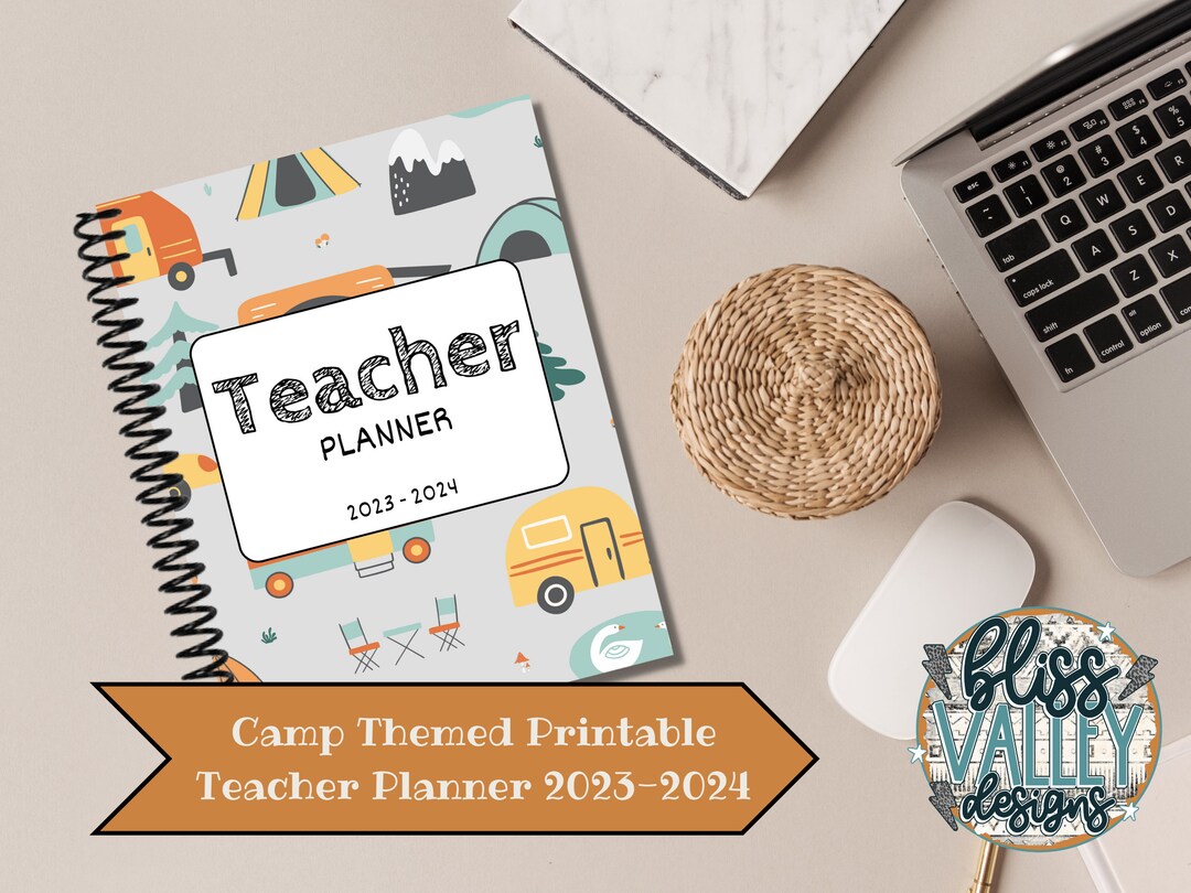Camp Theme Printable Teacher Planner 2023-2024 / Summer School - Etsy