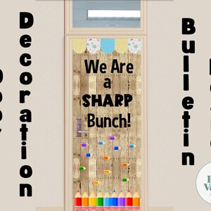 We Are a SHARP Bunch! Classroom Bulletin Board Kit | Door Decoration ...