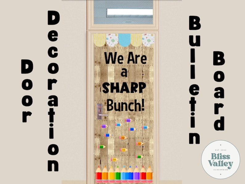 Sharp Bunch Classroom Bulletin Board Kit: Back to School Decor (png's ...