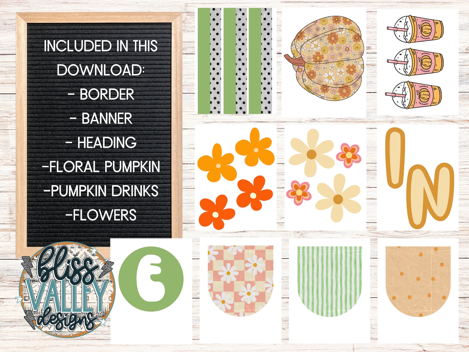Fall Era Classroom Bulletin Board Kit: Retro Boho Decor (digital ...