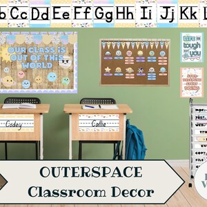 Editable Pastel Outerspace Class Theme Printable Classroom Decor Bundle ...