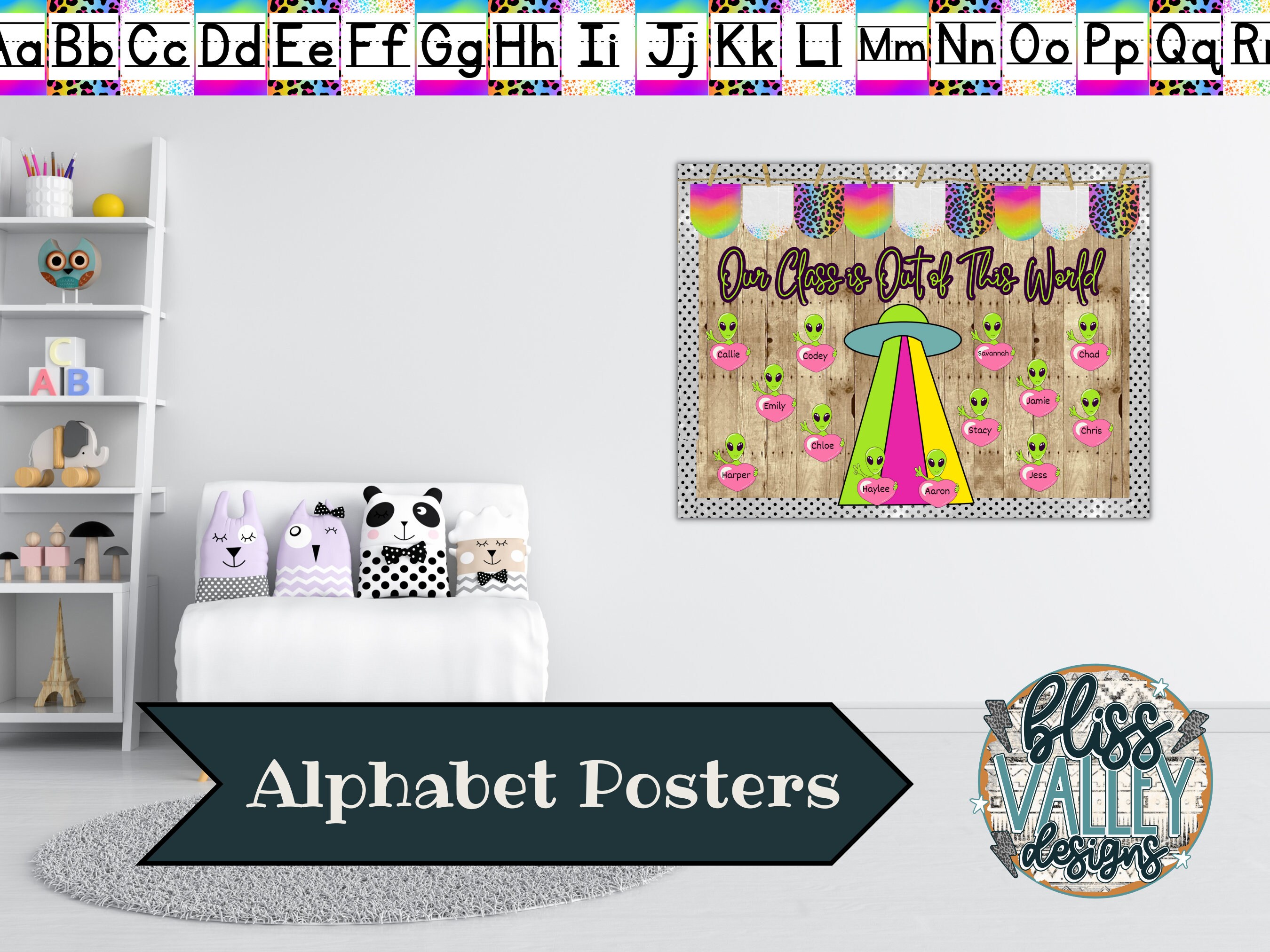 90's Retro Theme Alphabet Posters Printable Classroom Décor Classroom ...