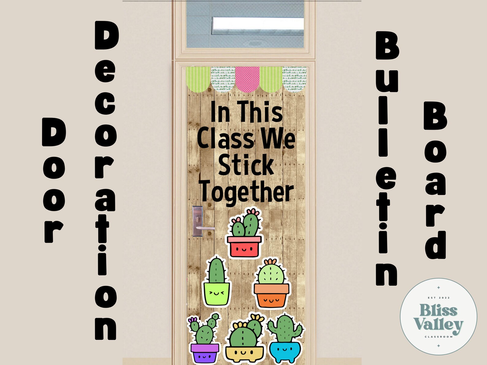 Cactus Classroom Door Decoration: Back to School Bulletin Board Kit ...
