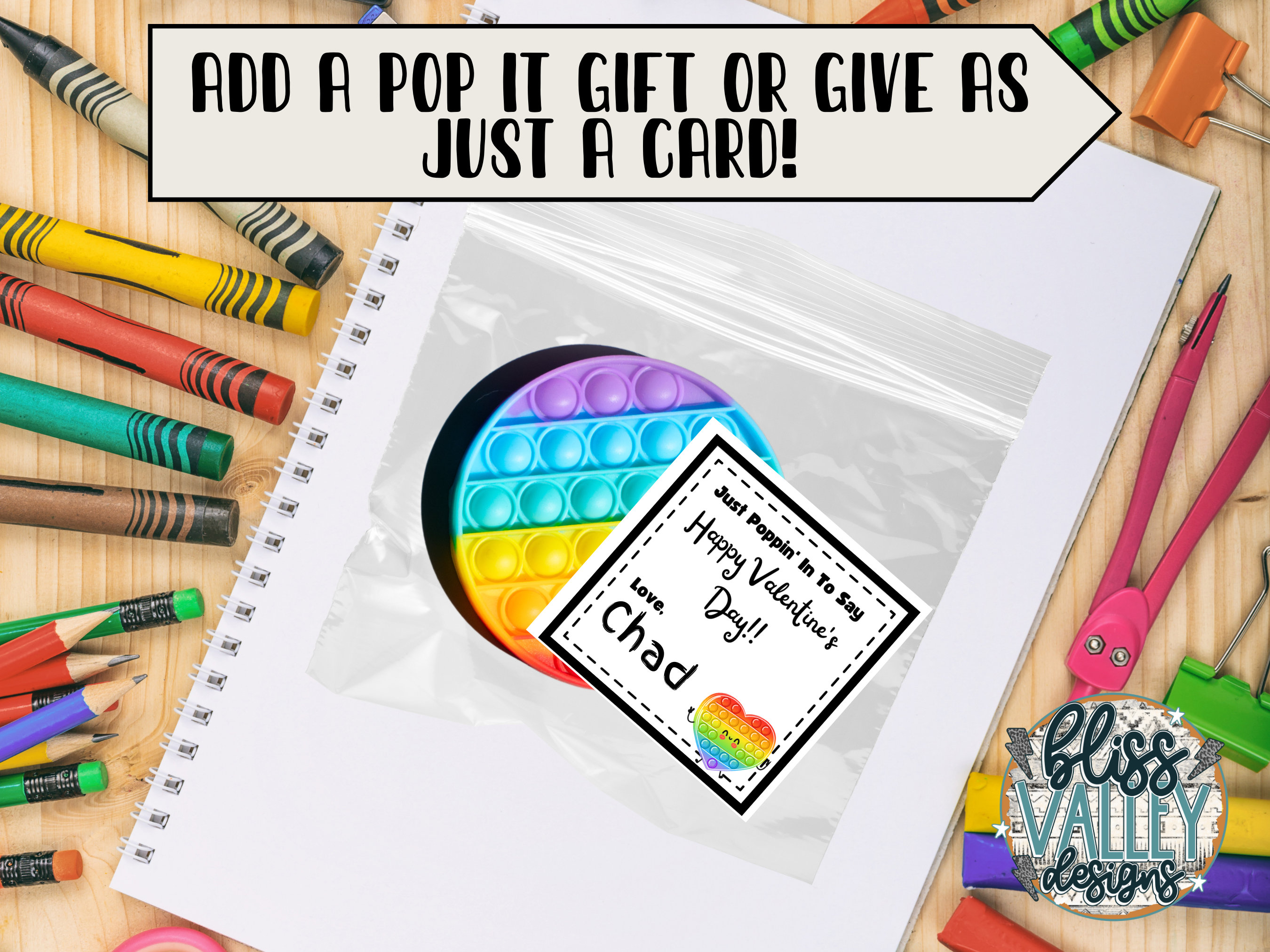 Printable Pop It Valentine's Day Cards for Kids (PDF) - Etsy