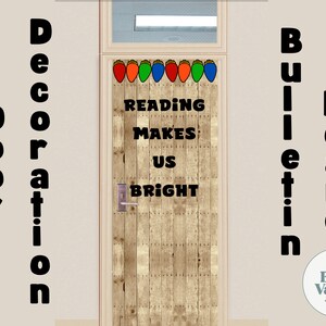 Reading Makes Us Bright Classroom Door Decoration Bulletin Board Kit ...
