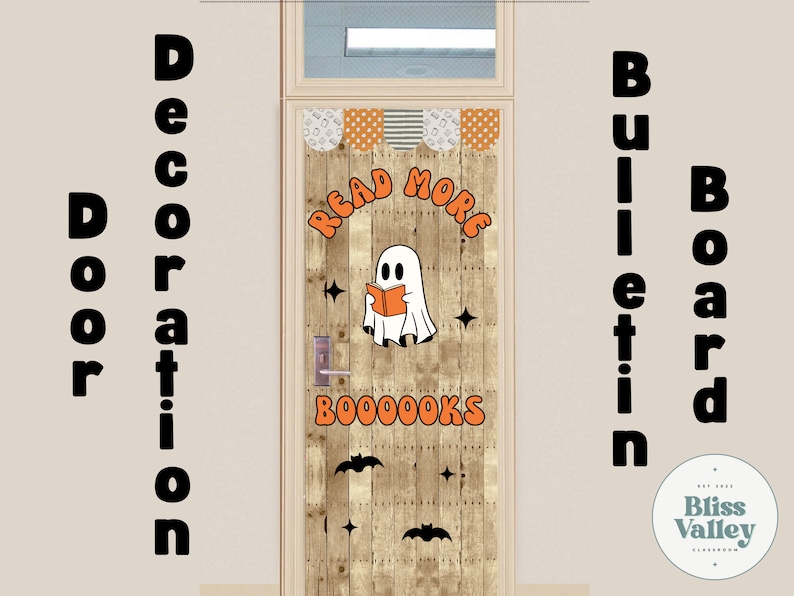 Read More Boooooks Halloween Classroom Door Decoration Bulletin Board ...