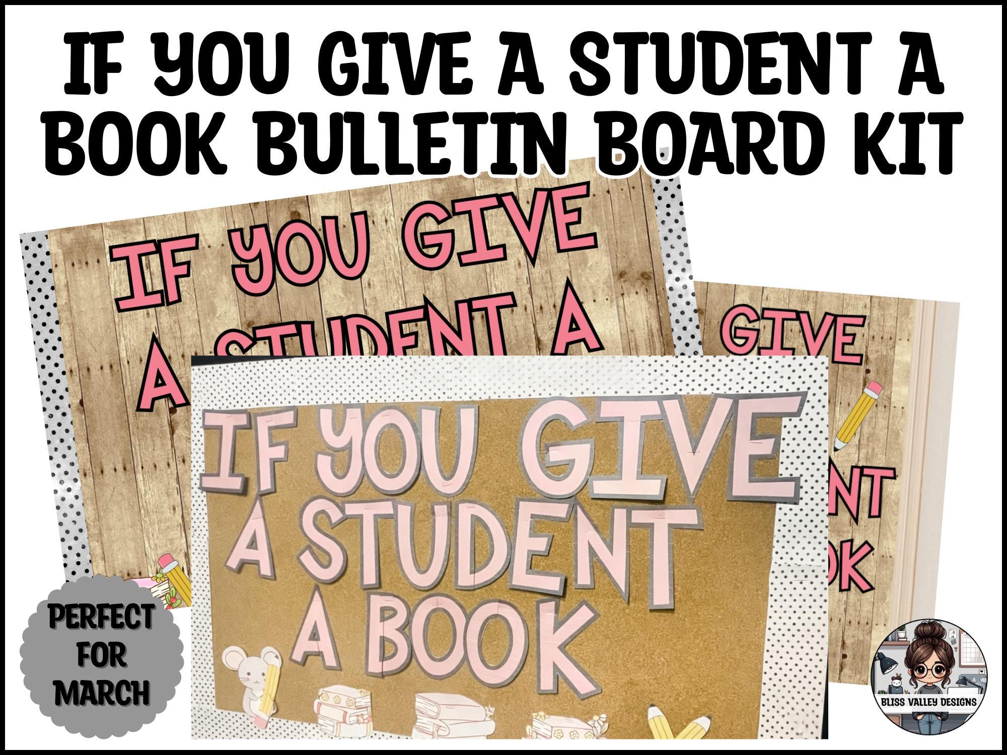 March Reading Month Bulletin Board Kit | Reading Classroom Decor ...