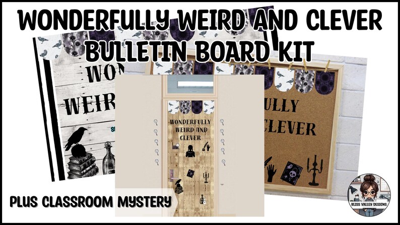 Editable Mystery Bulletin Board and Door Décor | Fall & Halloween ...