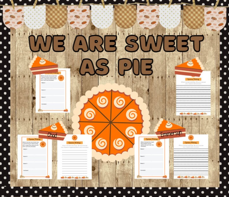 Sweet as Pie Bulletin Board Kit: Fall Classroom Decor (digital Download ...
