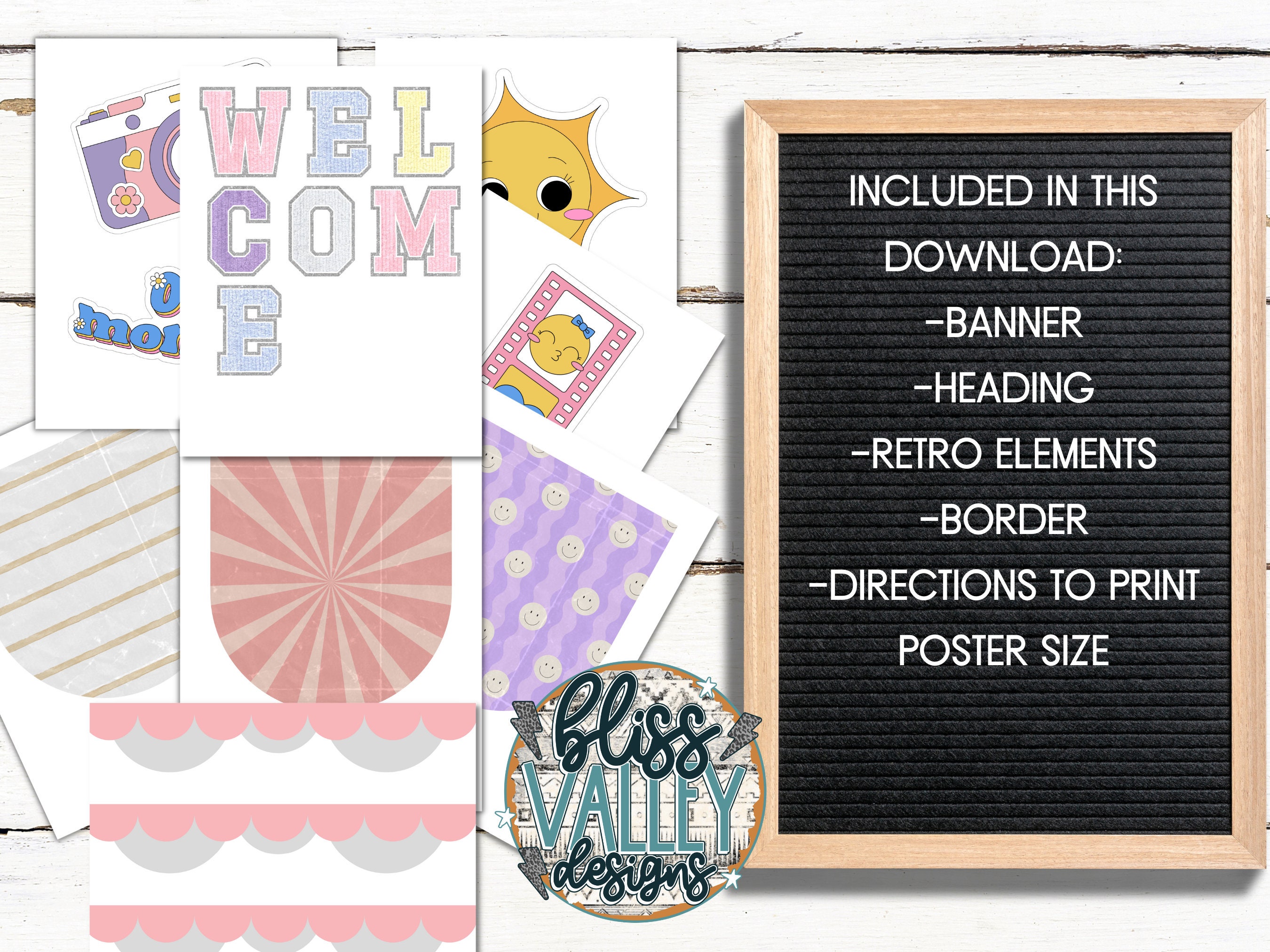 Retro Varsity Welcome Bulletin Board Kit: Pastel Classroom Decor ...