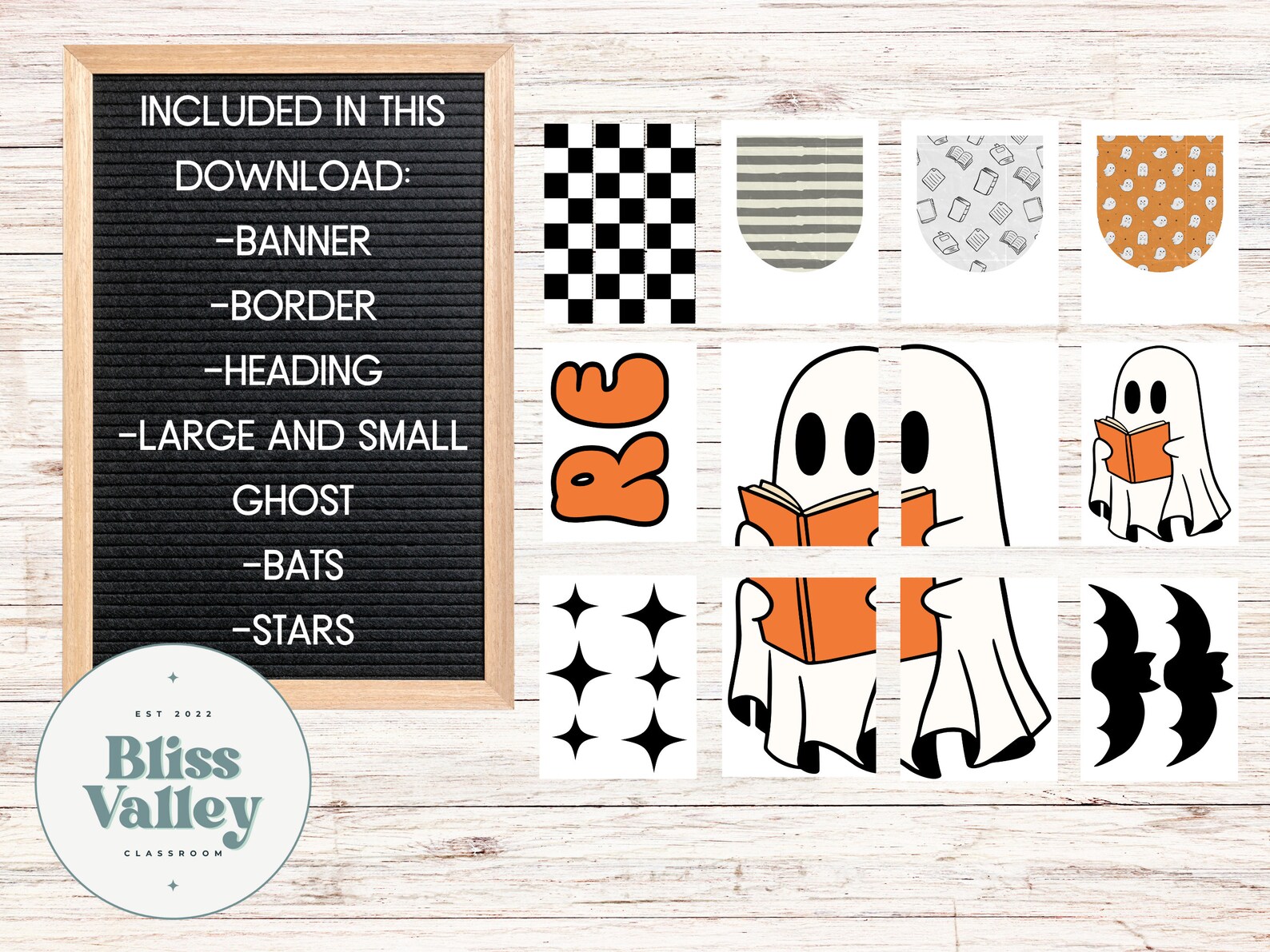 Read More Boooooks Halloween Classroom Door Decoration Bulletin Board ...