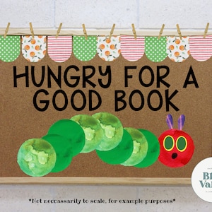 Hungry for a Good Book Printable Classroom Bulletin Board Kit | Door ...