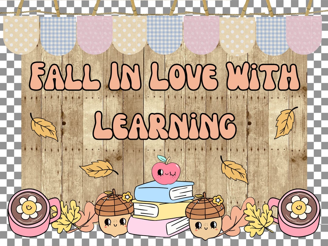 Fall Classroom Door Decoration Kit: Acorn & Leaves Bulletin Board (PNG ...