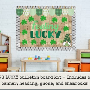 Feeling Lucky St. Patrick's Day Classroom Bulletin Board Kit | March ...