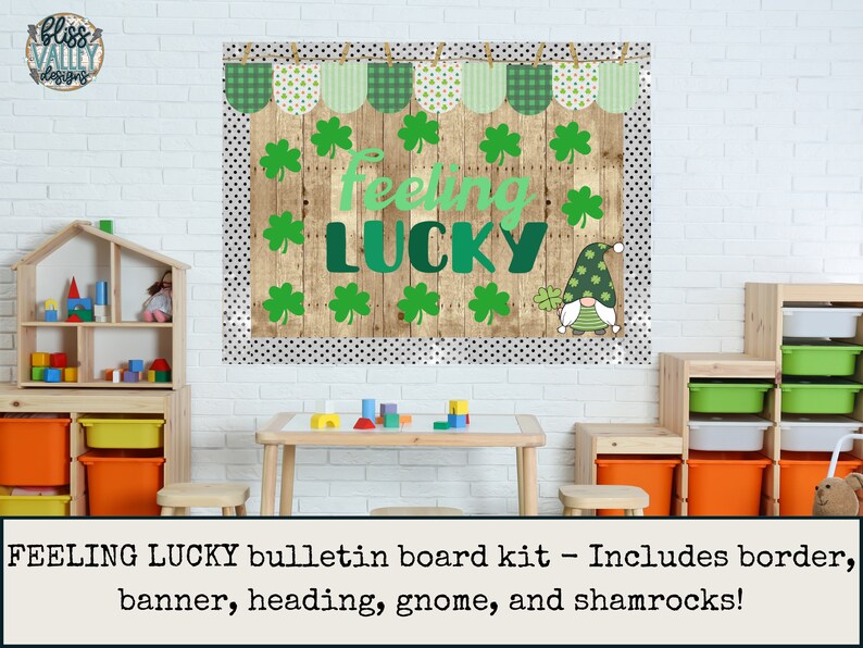 Feeling Lucky St. Patrick's Day Classroom Bulletin Board Kit | March ...