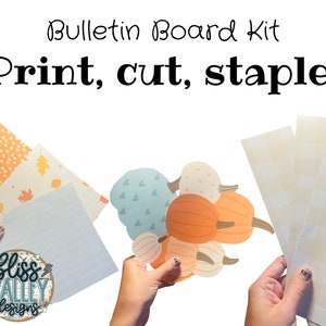 Fall Pumpkin Bulletin Board Kit: Boho Classroom Decor (digital Download ...