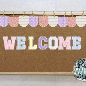 Retro Varsity Welcome Bulletin Board Kit: Pastel Classroom Decor ...