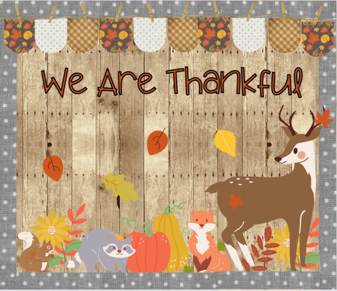 Fall Woodland Animals Classroom Bulletin Board Kit | Fall Decorations ...
