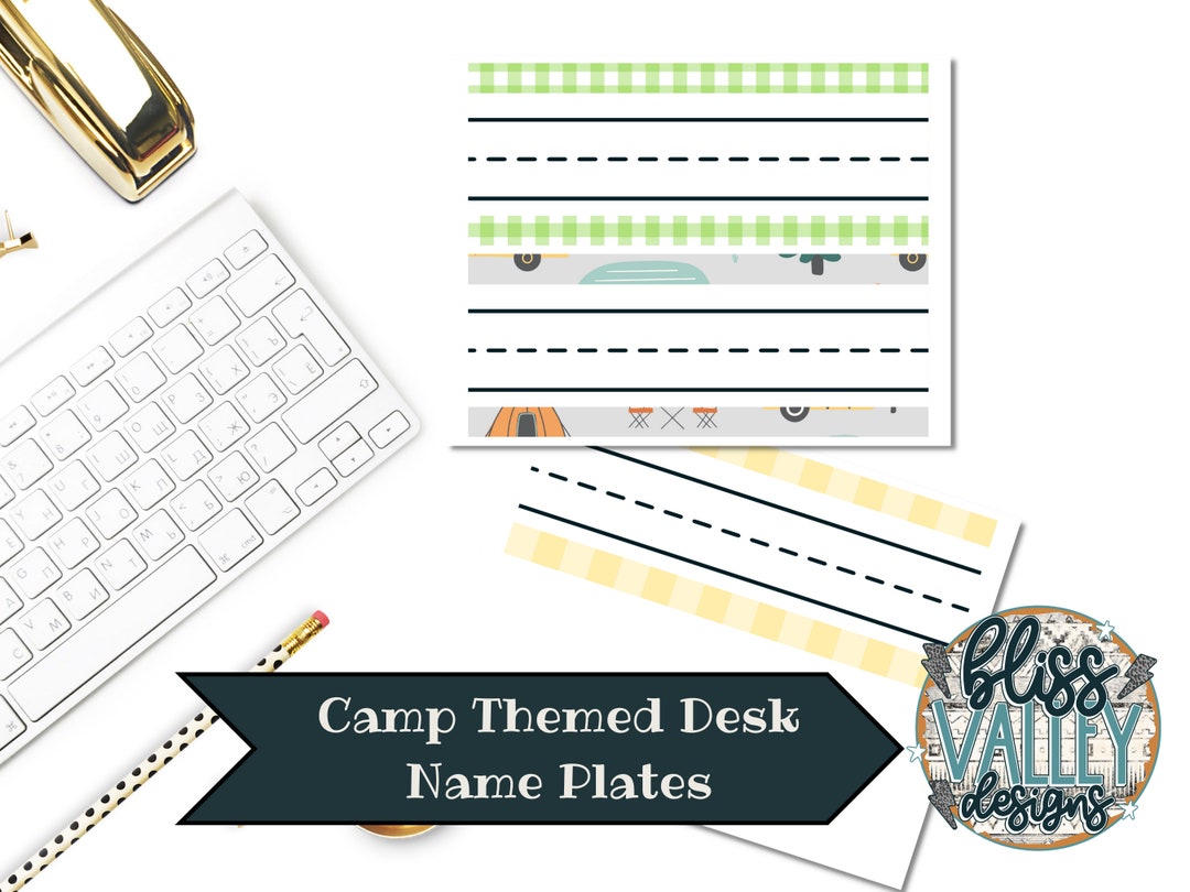 Camp Theme Desk Name Plates: Teacher Resources (digital Download) - Etsy