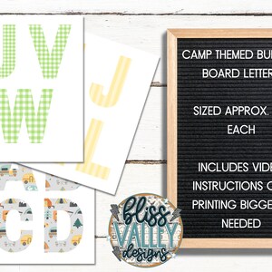 Camp Themed Printable Bulletin Board Letter Set / Digital Download ...