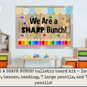 We Are a SHARP Bunch! Classroom Bulletin Board Kit | Door Decoration ...