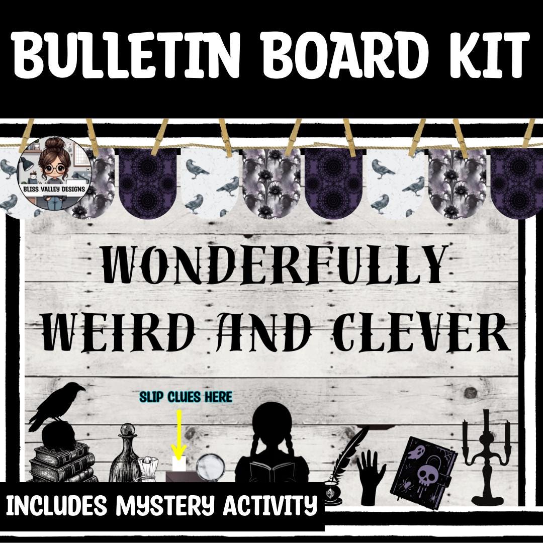 Editable Mystery Bulletin Board and Door Décor | Fall & Halloween ...