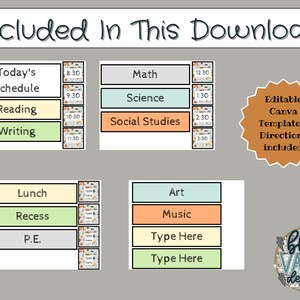 Editable Camp Theme Printable Classroom Schedule / Teacher Resources ...