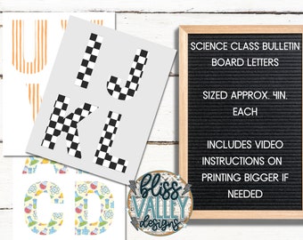 Bulletin Board Letters Printable| Back to School Classroom Decor ...