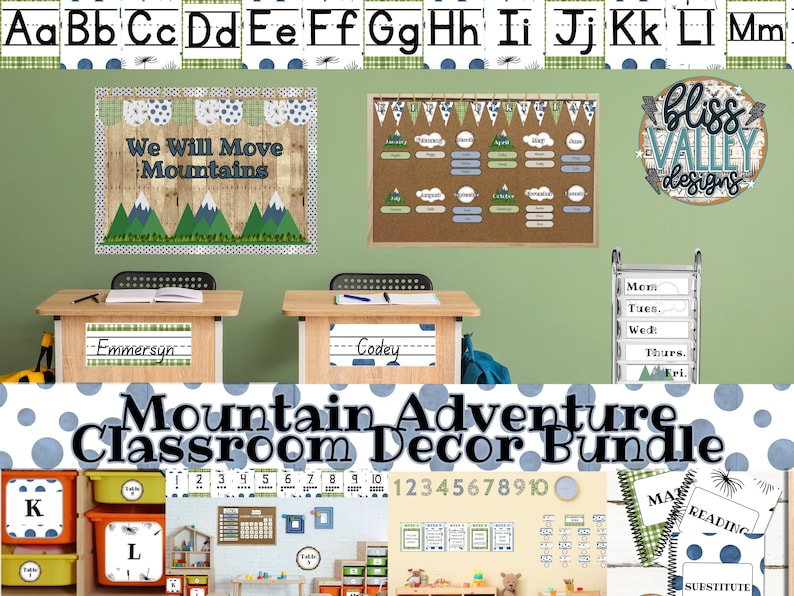 Mountain Adventure Classroom Decor Bundle: Teacher Resources (digital ...