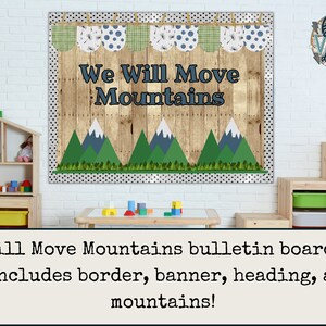 We Will Move Mountains Bulletin Board Kit: Boho Classroom Decor ...
