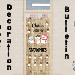 Chillin' With My Snowmies Classroom Winter Bulletin Board Kit and ...